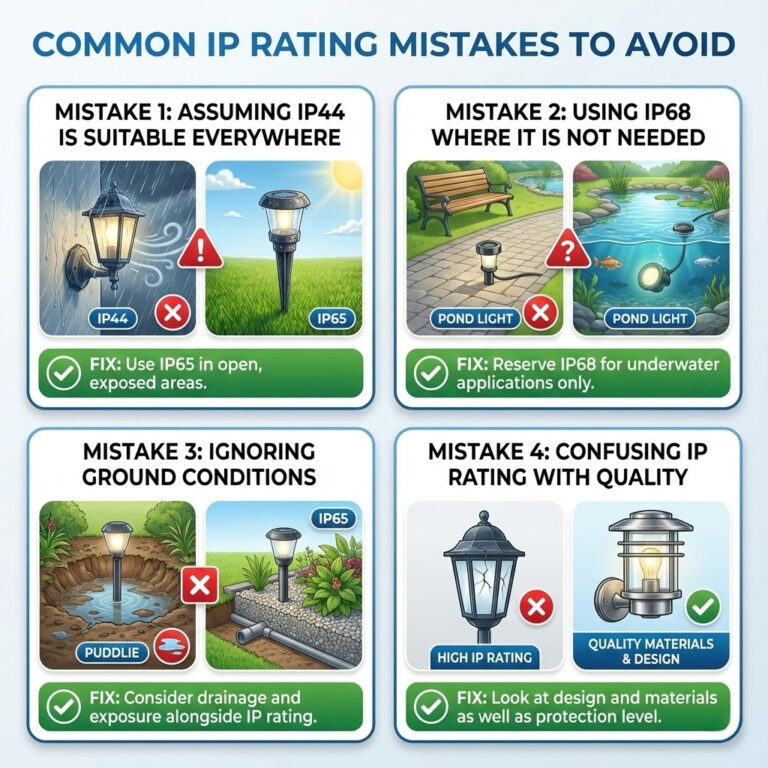 IP Ratings for Outdoor Lighting Explained (IP44, IP65, IP68)