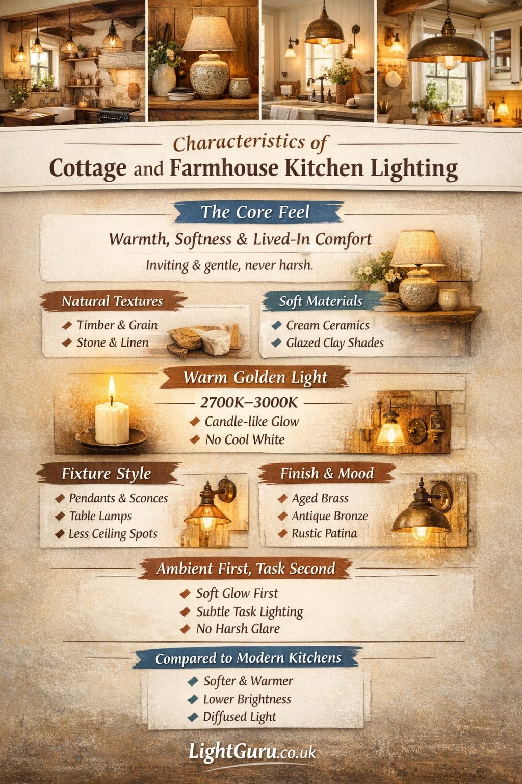 Cottage & Farmhouse Kitchen Lighting Ideas That Actually Work