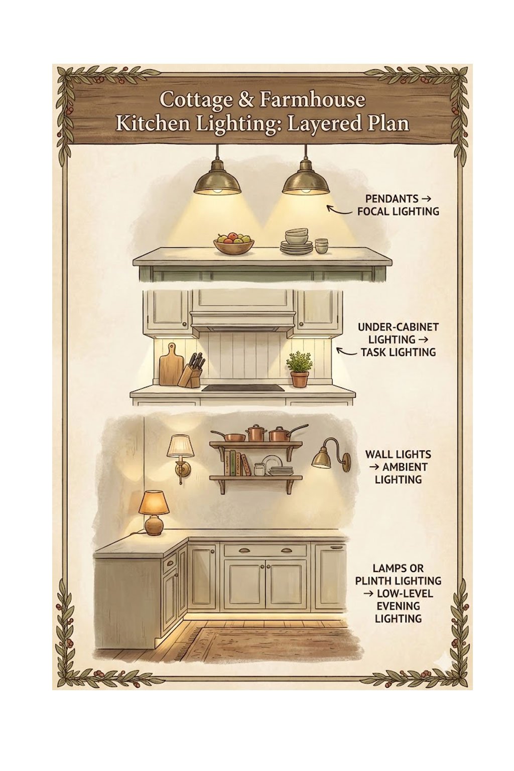 Cottage & Farmhouse Kitchen Lighting Ideas That Actually Work