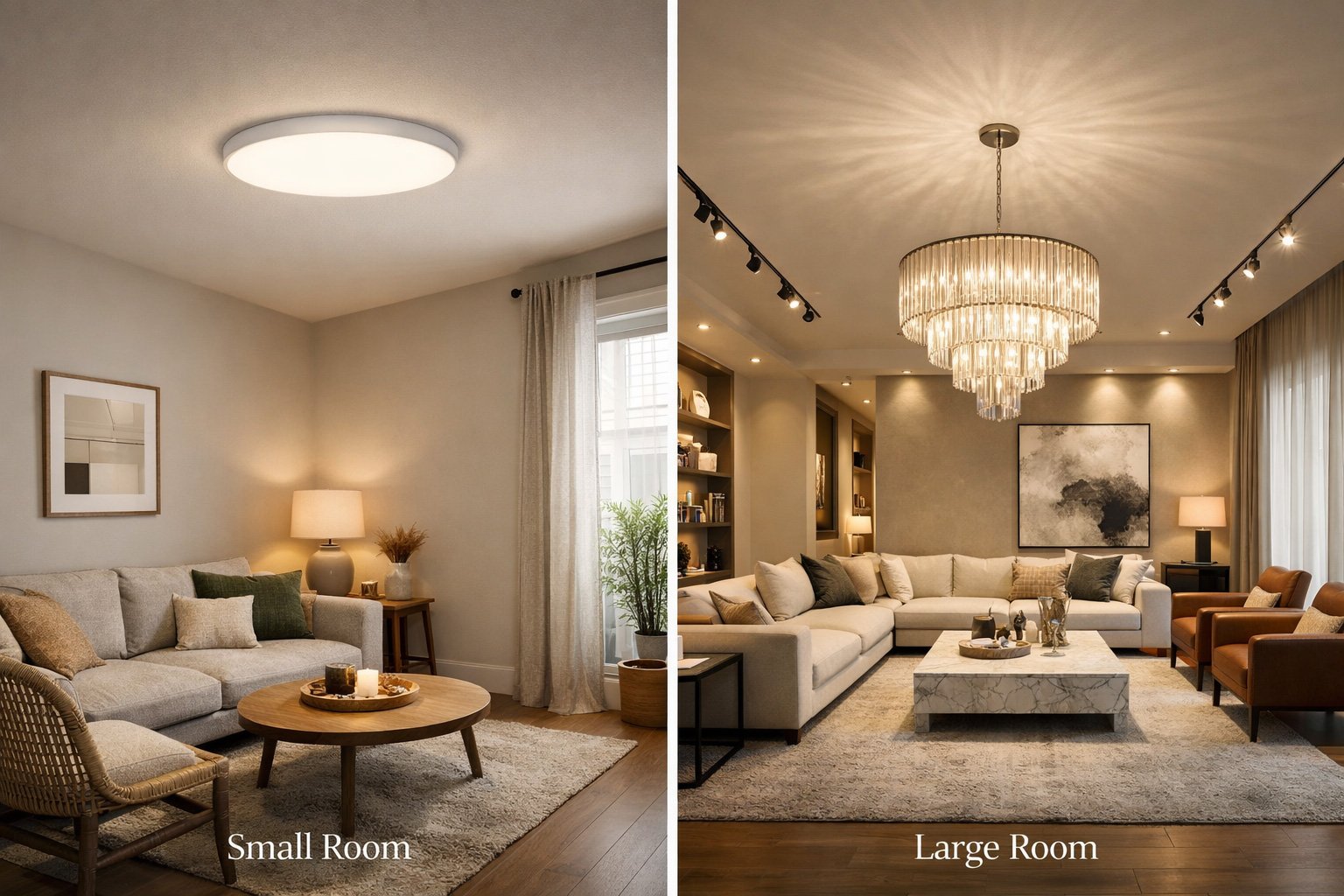 Ceiling Lighting Ideas for Living Rooms (Flush, Pendant, Track)